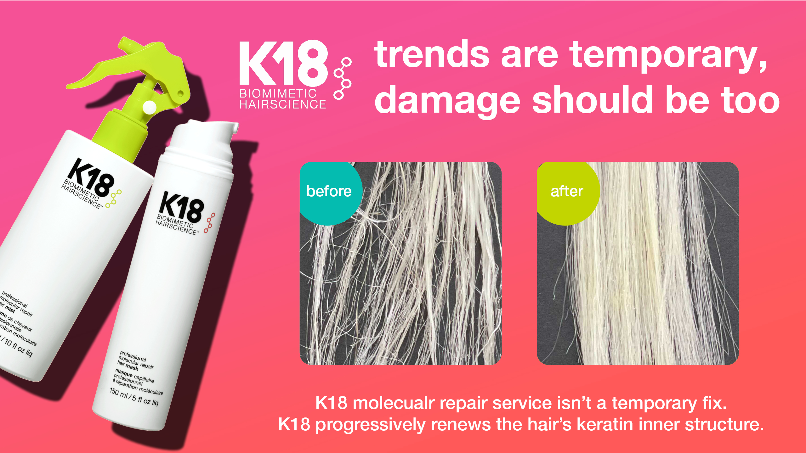 Revolutionize Your Salon with K18 Molecular Hair Repair